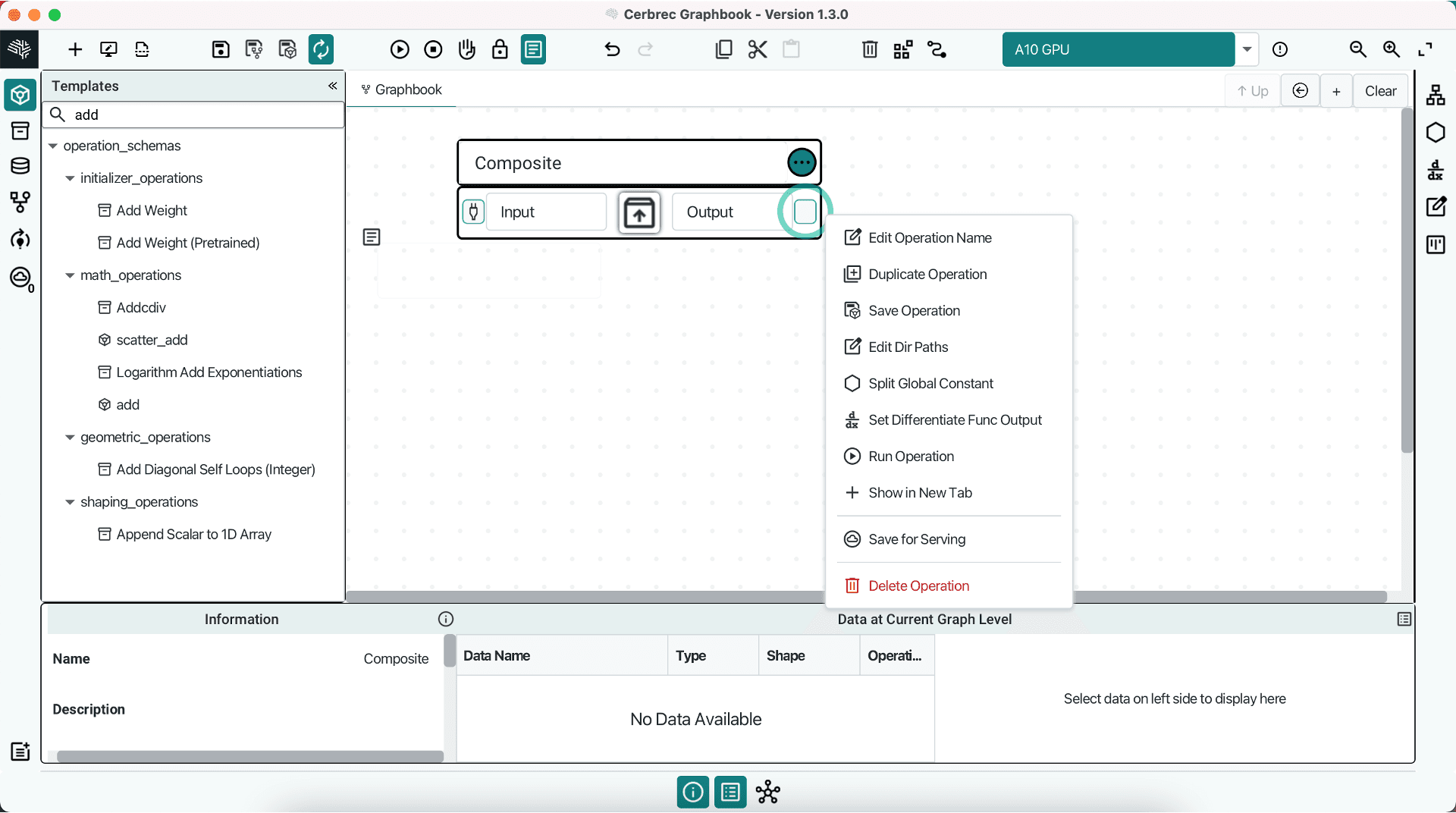 Operations - Graphbook Guide - Cerbrec Docs